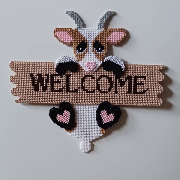 Goat Welcome Sign-plastic Canvas Pattern-pdf Download - Etsy
