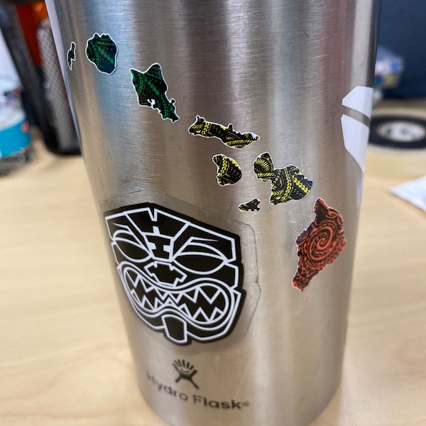 Kanaka Maoli Flag Hawaiian Island Map Hawaii Decal Car / Truck Window ...