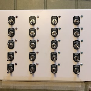 Classic Car Toggle Switch Label Tags, Any HOLE Size Any TEXT Switch ...