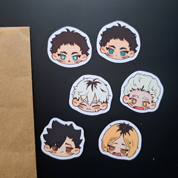 Haikyuu Chibi Stickers HQ Stickers Vinyl Matte Stickers - Etsy