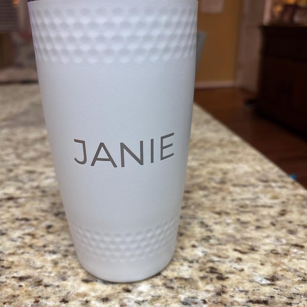Personalized 20oz Insulated Dimpled Golf Tumbler, Custom Laser Engraved ...