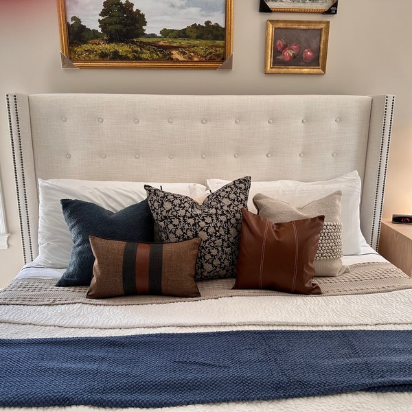 SOFA PILLOW COMBO Set of Five Designer Pillow Covers, Neutral Pillow ...