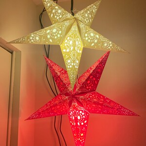 Prosecco Star Lantern White Paper Christmas Star Hanging Star Lantern ...