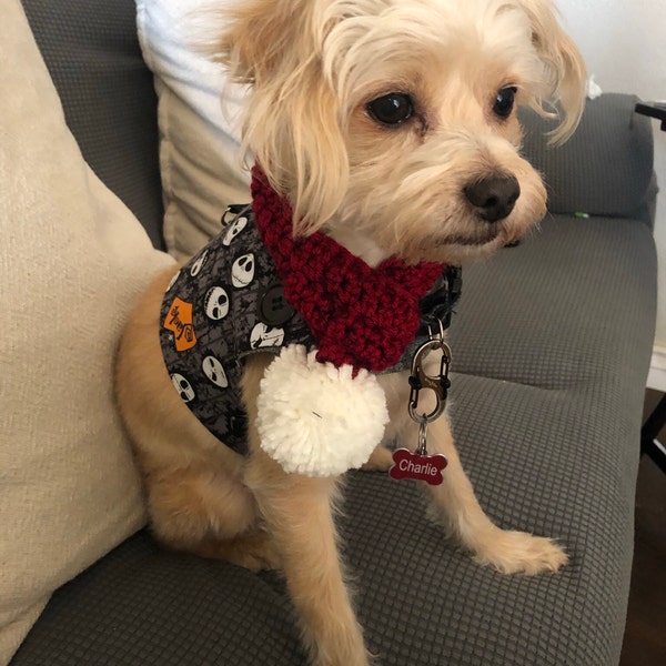 Dog & Puppy Winter Crochet Scarf * Pet Scarves for Winter Holidays ...