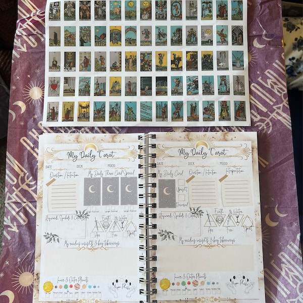 TAROT JOURNAL | Tarot Stickers | Tarot Planner | Tarot Card Tracker ...