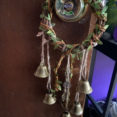 Witch Bells for Entry Way Protection, Wiccan Bells on a String Doorknob ...