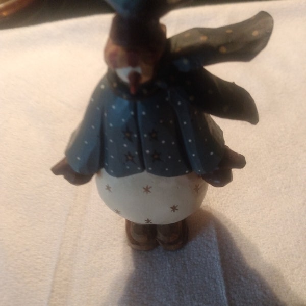 VICTORIAN VINTAGE RABBIT Bunny Figurine 10 Inches Height Resin Clock ...