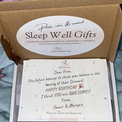 Sleep Well Gift Box /relaxation Pamper Box /wellbeing Letterbox Gift ...