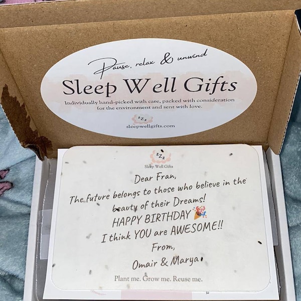 Sleep Well Gift Box /relaxation Pamper Box /wellbeing Letterbox Gift ...