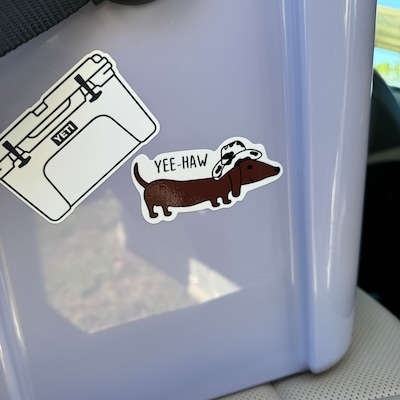 Cowboy Dachshund Sticker Weiner Dog Sticker Dogs and Country Music - Etsy