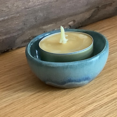 Handmade Ceramic Tealight Holder Small Pottery Tea Light Candle Holder ...