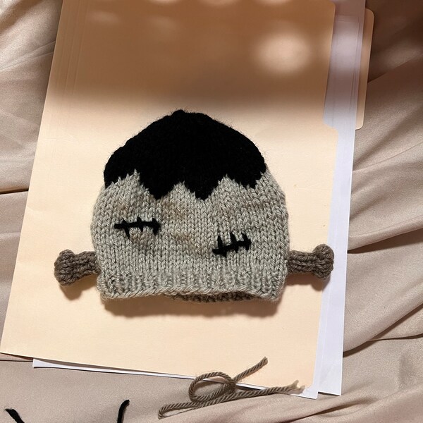 Frankenstein Hat KNITTING PATTERN / Monster Hat Pattern / Frankenstein ...