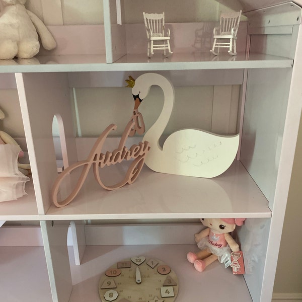 Swan Princess With Ballet Shoes |swan Nursery Decor | Personalised Gift ...