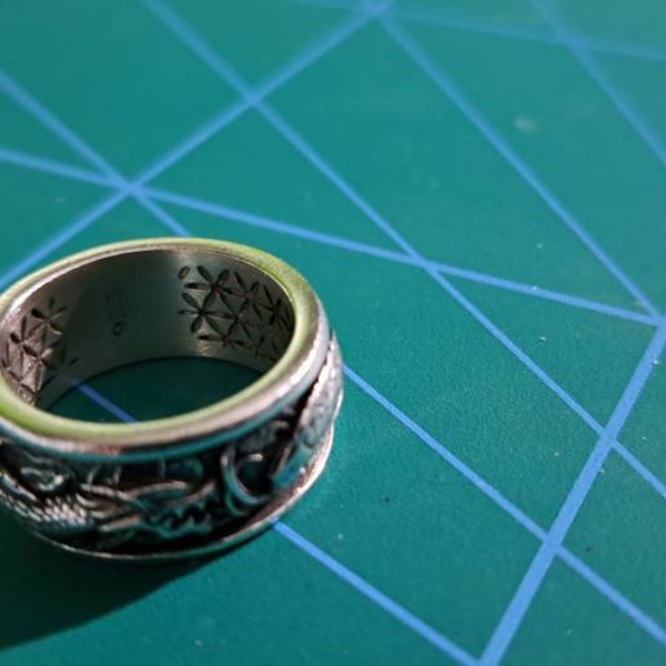 Japanese Koi Fish With Onyx Ring for Men, Signet Gemstone Ring, Onyx ...