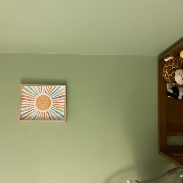 Watercolor Sun Poster, Sun Playroom Decor, Watercolour Nursery Prints ...