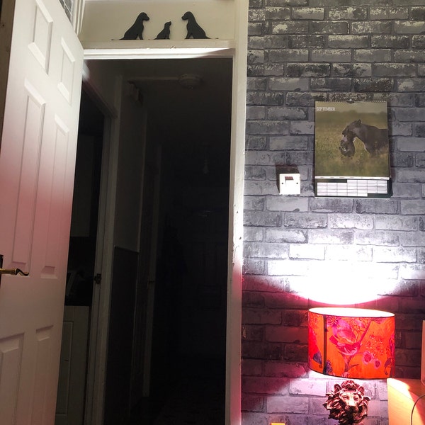 Black Labrador Dog Door Topper Silhouette Picture Frame Shelf Great ...