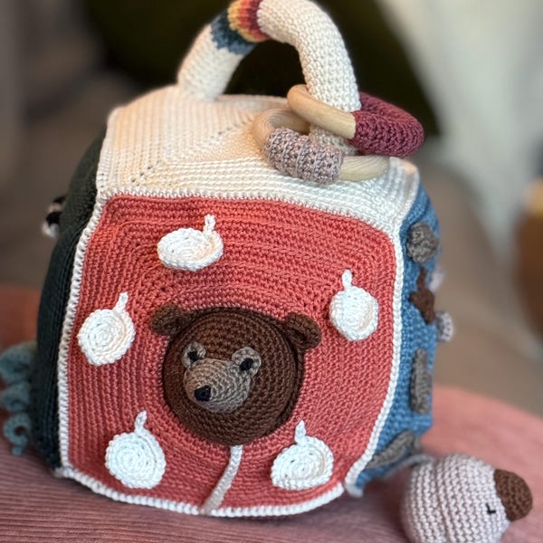 Sea Animals Activity Cube Crochet Pattern Sensory Toy Amigurumi Pattern ...