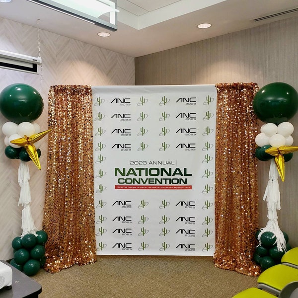 Custom Logo Backdrop Banner, Step and Repeat Business Event Backdrop ...