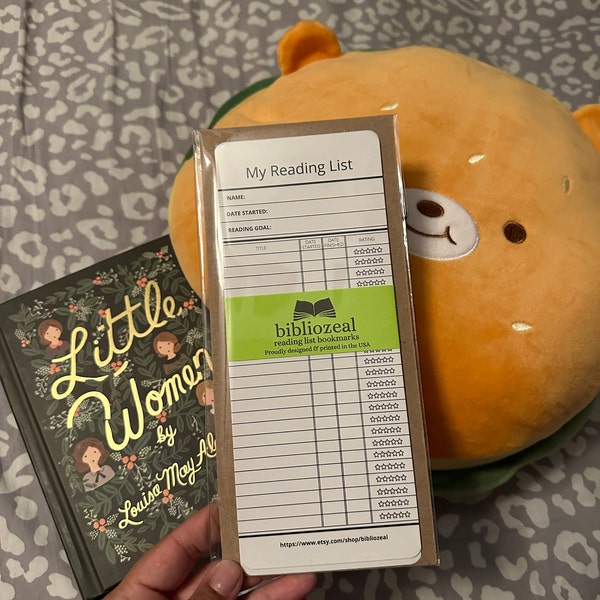 2026 Reading List Bookmark Reading Habit Tracker Bookmark Library Card ...