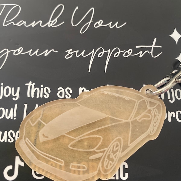 Custom Car Acrylic Keychain - Etsy