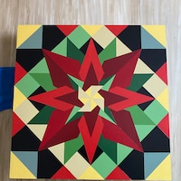 Mariner's Compass Barn Quilt Pattern and Directions to - Etsy Canada