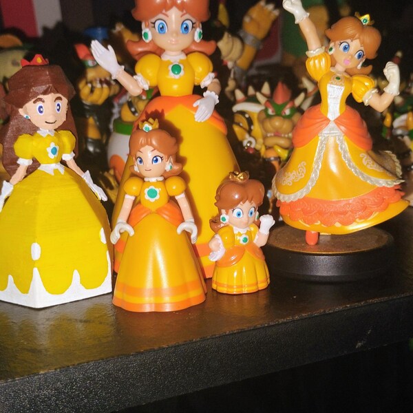 Princess Peach, Daisy and Toad (mario 64) Low-poly 3D Printed Figures ...