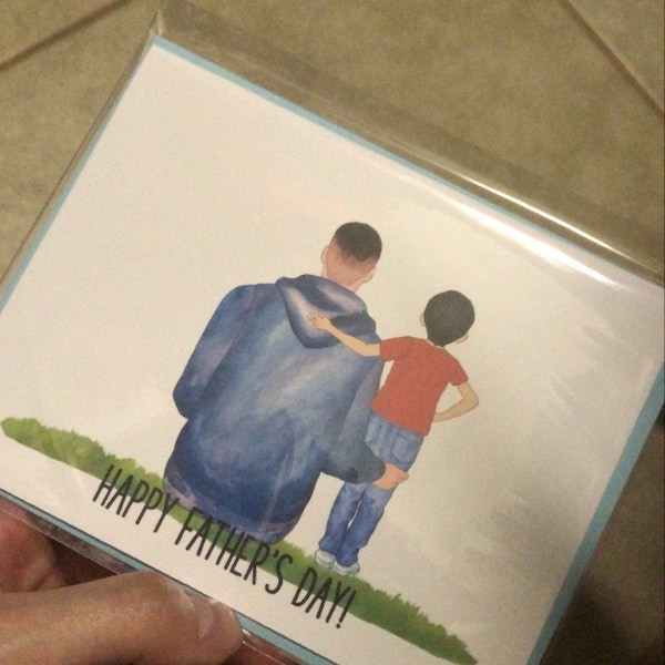Father's Day Card | Custom Happy Fathers Day Card | Dad and Child ...