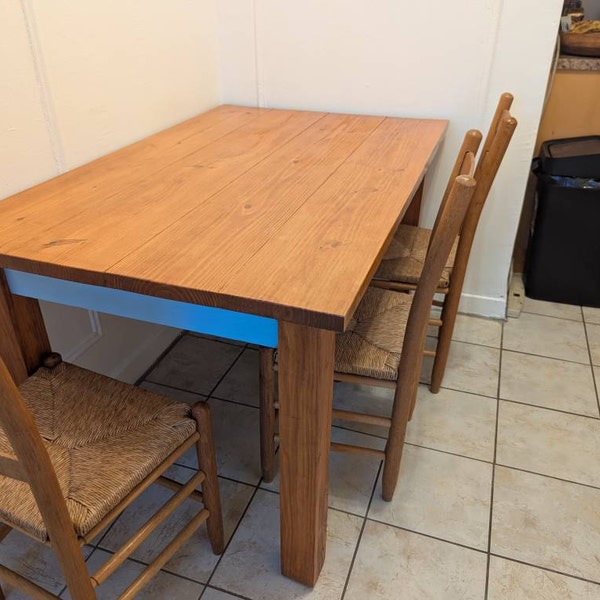 Unfinished Farmhouse Kitchen Table / Unfinished Dining Table - Etsy
