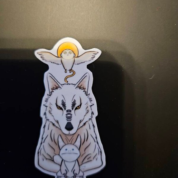 Loth Wolf Loth Cat Morai Vinyl Sticker - Waterproof/decal/glossy - Etsy