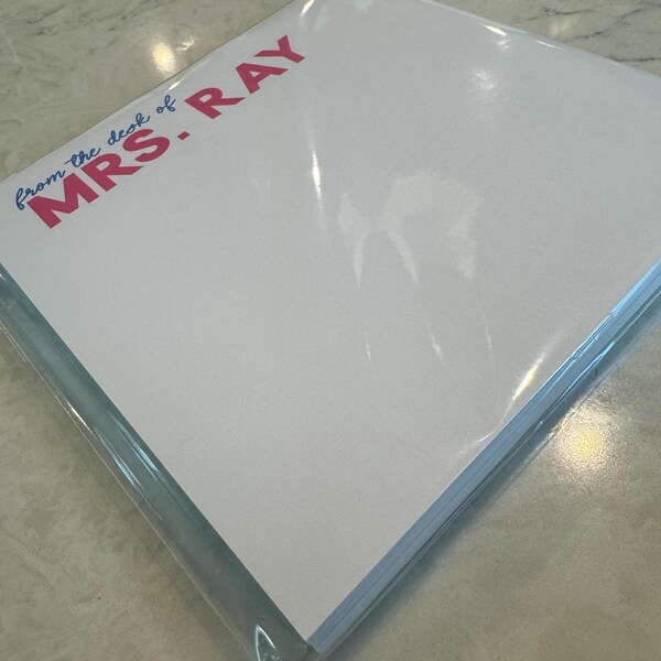 Modern Classics First Name Notepad - Etsy