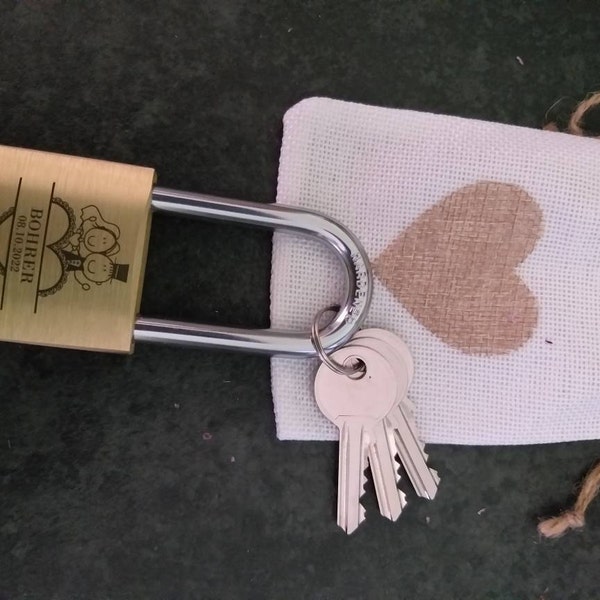 Engraved Padlock Custom Love Lock Personalized Wedding Gift for Couples ...