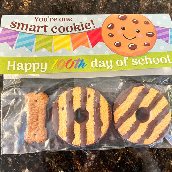 100th Day of School Bag Topper, INSTANT EDITABLE DOWNLOAD, 100 Days ...