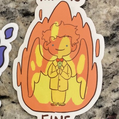 Aziraphale 'THIS IS FINE' 3 Inch Sticker - Etsy