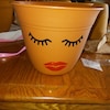 Vinyl Decal: Flower Pot Face (design CP05A) / Fishbowl DIY / Clay ...