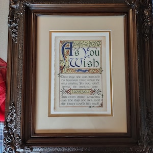The Princess Bride as You Wish Quote Calligraphy Art Print, Fairytale ...