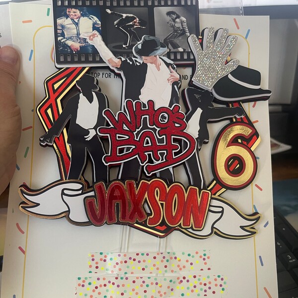 King of Pop Cake Topper | MJ Cake Topper | Michael Jackson Cake Topper ...