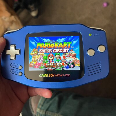 Black on Black Boxy Pixel Metal Gameboy Advance GBA Unhinged SP ...