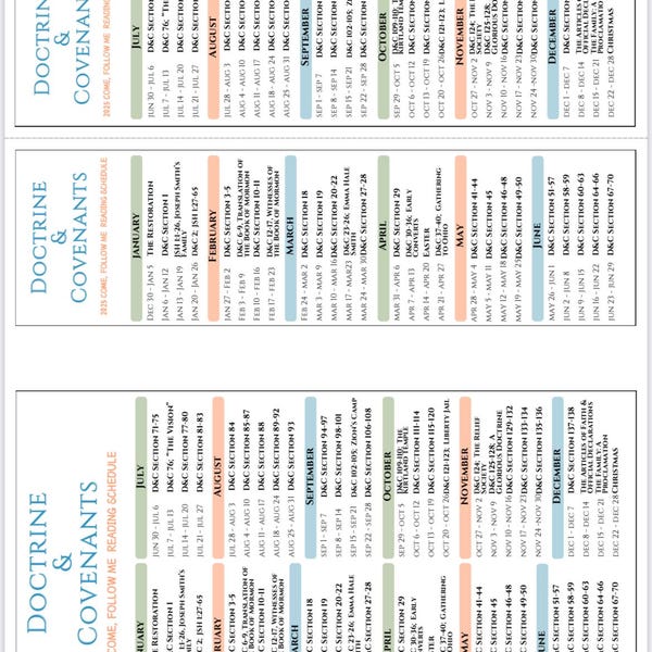 Come Follow Me Book of Mormon Reading Schedule | Come Follow Me 2024 ...