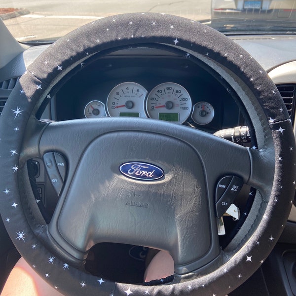 Lightly Padded Non Slip Steering Wheel Cover - Stars - Car Accessory ...