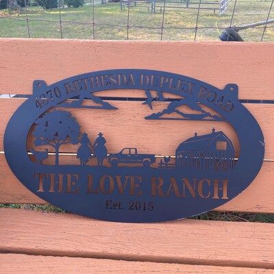 Personalized Your Own Metal Farm Sign, Ranch Sign, Custom Metal Farm ...