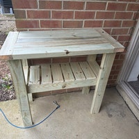 Easy DIY Grill Side Table Woodworking Plans - Etsy Canada