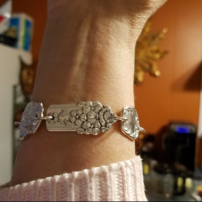 Vintage Silverplate Fork Bracelet With Sterling Silver Clasp..no. 5799 ...