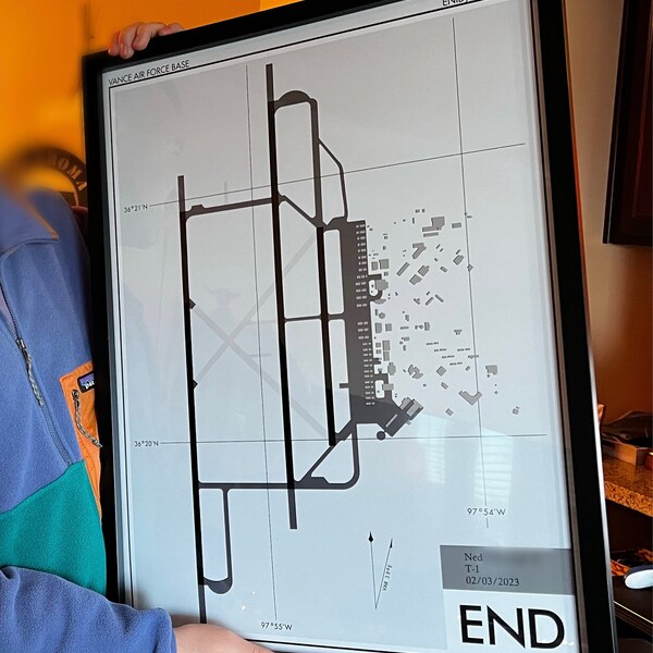 Paine Field Art Print, PAE Airport Map Poster, Aviation Decor, Seattle ...