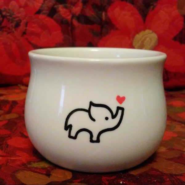 Elephant Hand-painted Mini Planter Pot 2 Inch Succulent Planter Jewelry ...
