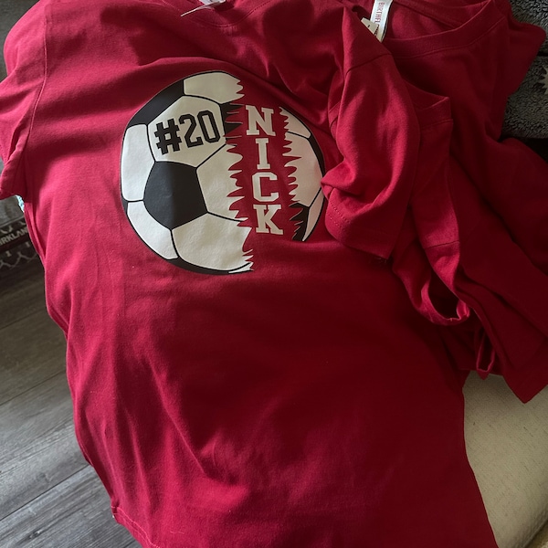 Custom Soccer Shirt, Soccer Graphic Tees, Personalized Soccer T-shirt ...