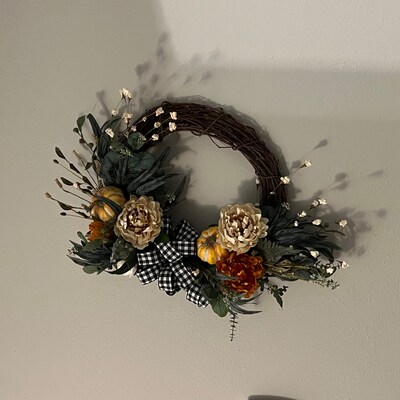 Everyday Ring Wreath, Blush Wooden Ring Wreath, Bead Wreath, Wooden ...