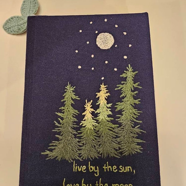 Personalized Hand Embroidered Journal Notebook A5, Photo Album, Fabric ...