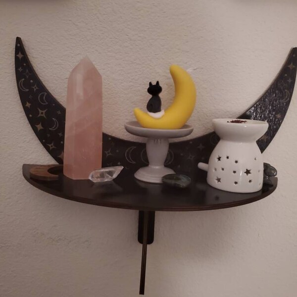 Witch Shelf, Wiccan Shelf, Wiccan Decor, Altar Shelf, Celestial 3moon ...