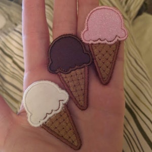 Set of 3 Ice Cream Cone Patches Custom Made AP17 - Etsy