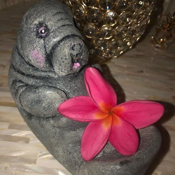 Large Elegant Mermaid - Handmade and Hand Painted Concrete Garden ...